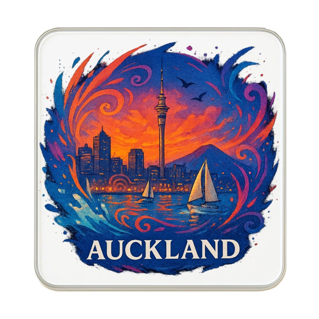 Auckland, New Zealand Fridge Magnet: Cute Large Handmade Travel ...