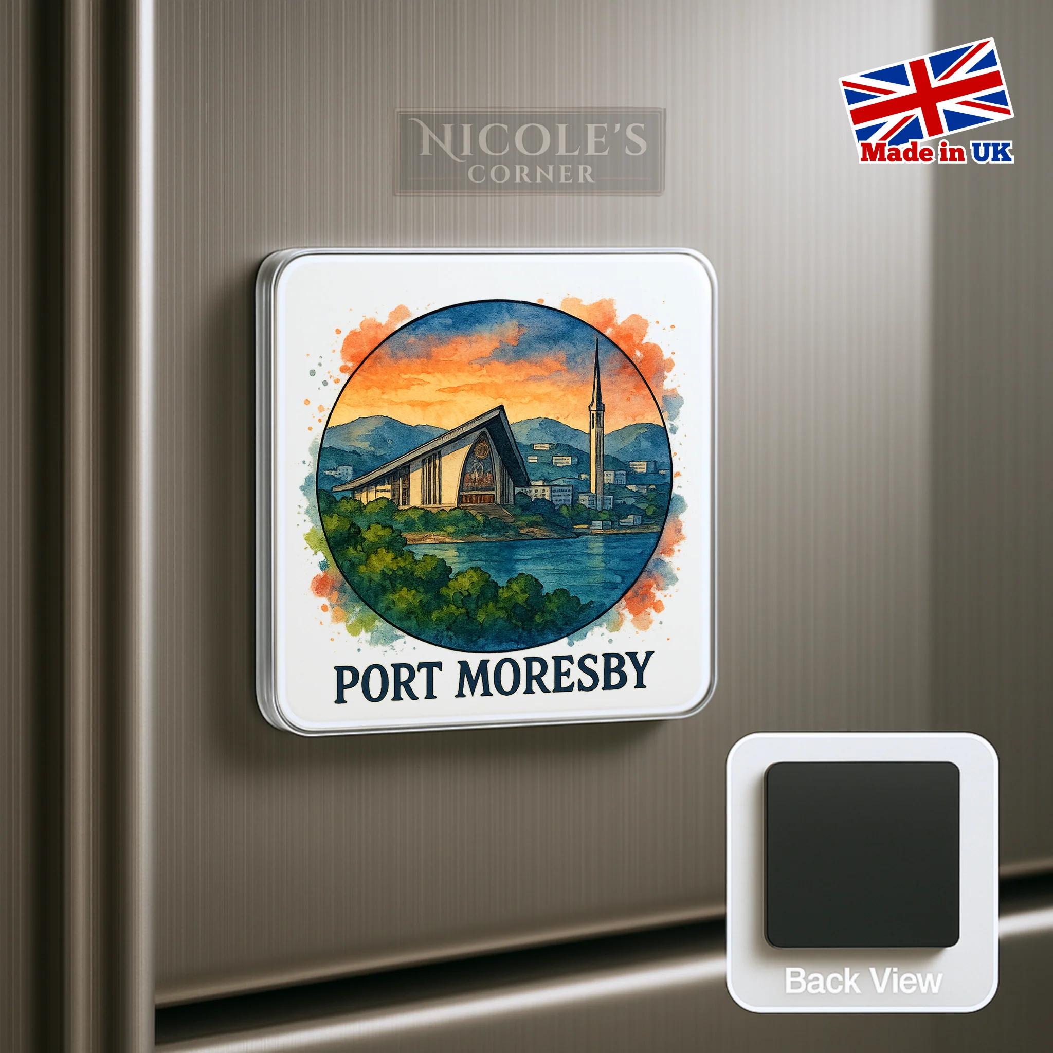 Port Moresby, Papua New Guinea Fridge Magnet: Cute Large Handmade ...