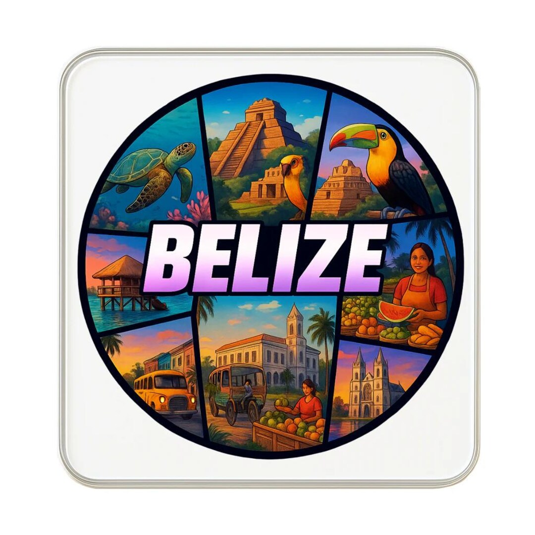 Belize Collage Fridge Magnet: Cute Large Handmade Travel Souvenir Gift ...