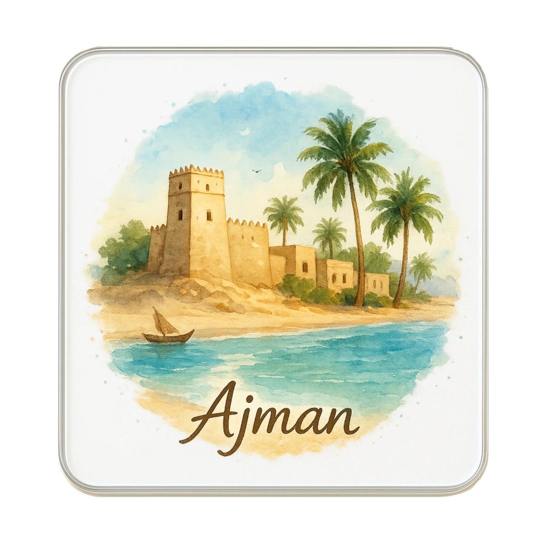 Ajman, UAE Fridge Magnet: Cute Large Handmade Travel Souvenir Gift - Etsy