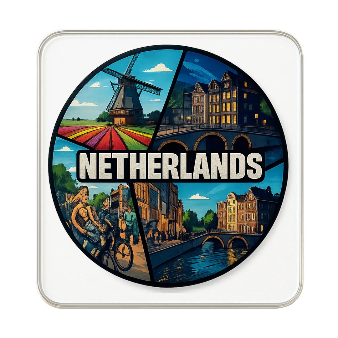 Netherlands Collage Fridge Magnet: Cute Large Handmade Travel Souvenir ...