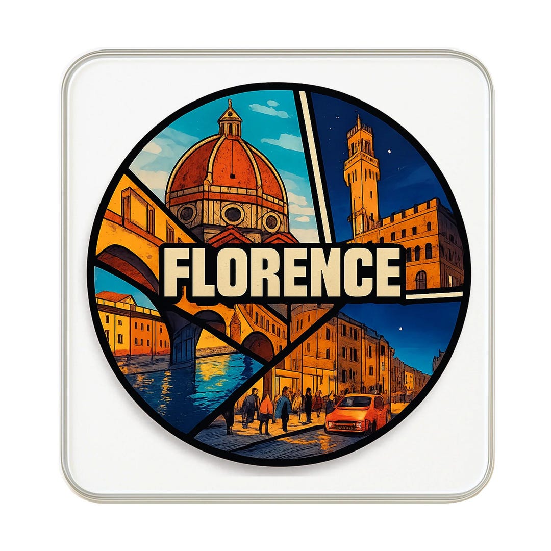 Florence, Italy Collage Fridge Magnet: Cute Large Handmade Travel ...