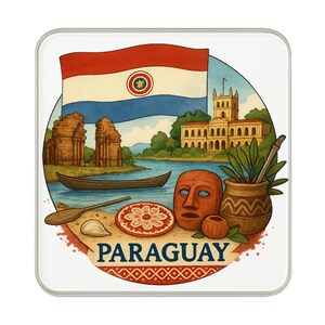 Paraguay Fridge Magnet: Cute Large Handmade Travel Souvenir Gift - Etsy