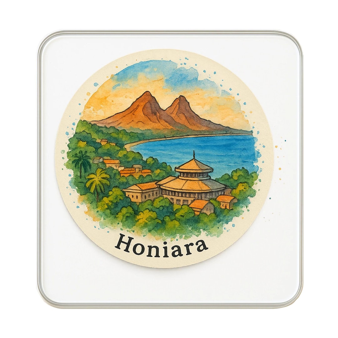 Honiara, Solomon Islands Fridge Magnet: Cute Large Handmade Travel ...