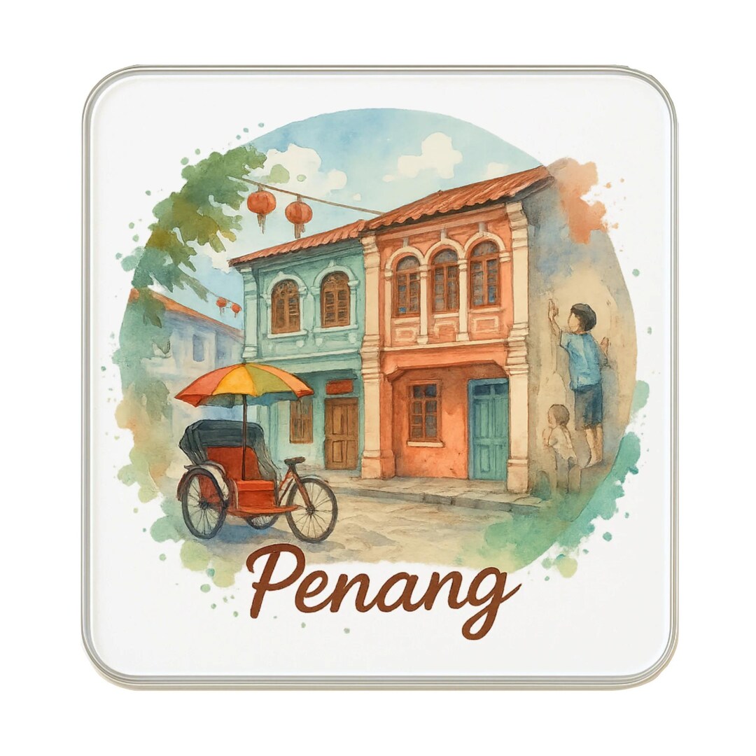 Penang, Malaysia Fridge Magnet: Cute Large Handmade Travel Souvenir ...