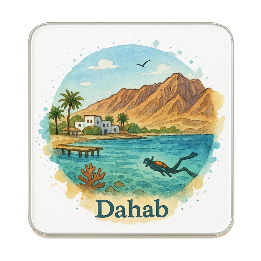 Dahab, Egypt Fridge Magnet: Cute Large Handmade Travel Souvenir Gift - Etsy