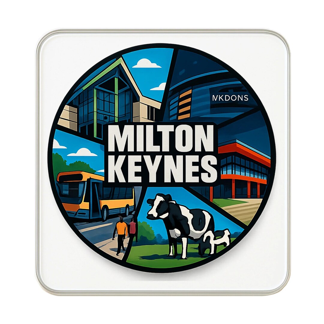 Milton Keynes, England UK Collage Fridge Magnet: Cute Large Handmade ...
