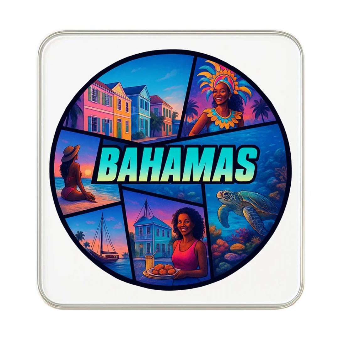 Bahamas Collage Fridge Magnet: Cute Large Handmade Travel Souvenir Gift ...