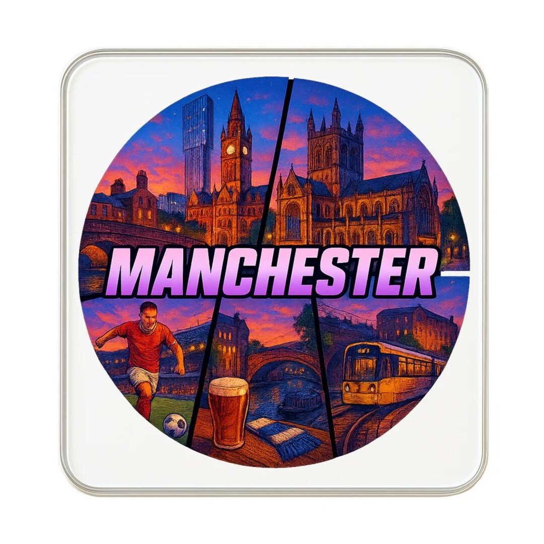 Manchester, England UK Collage Fridge Magnet: Cute Large Handmade ...