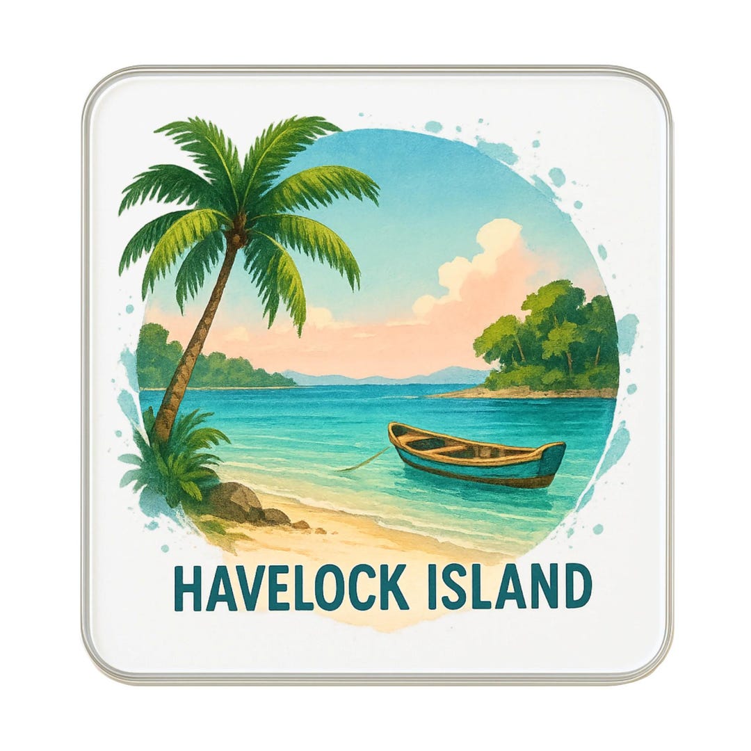 Havelock Island, India Fridge Magnet: Cute Large Handmade Travel ...