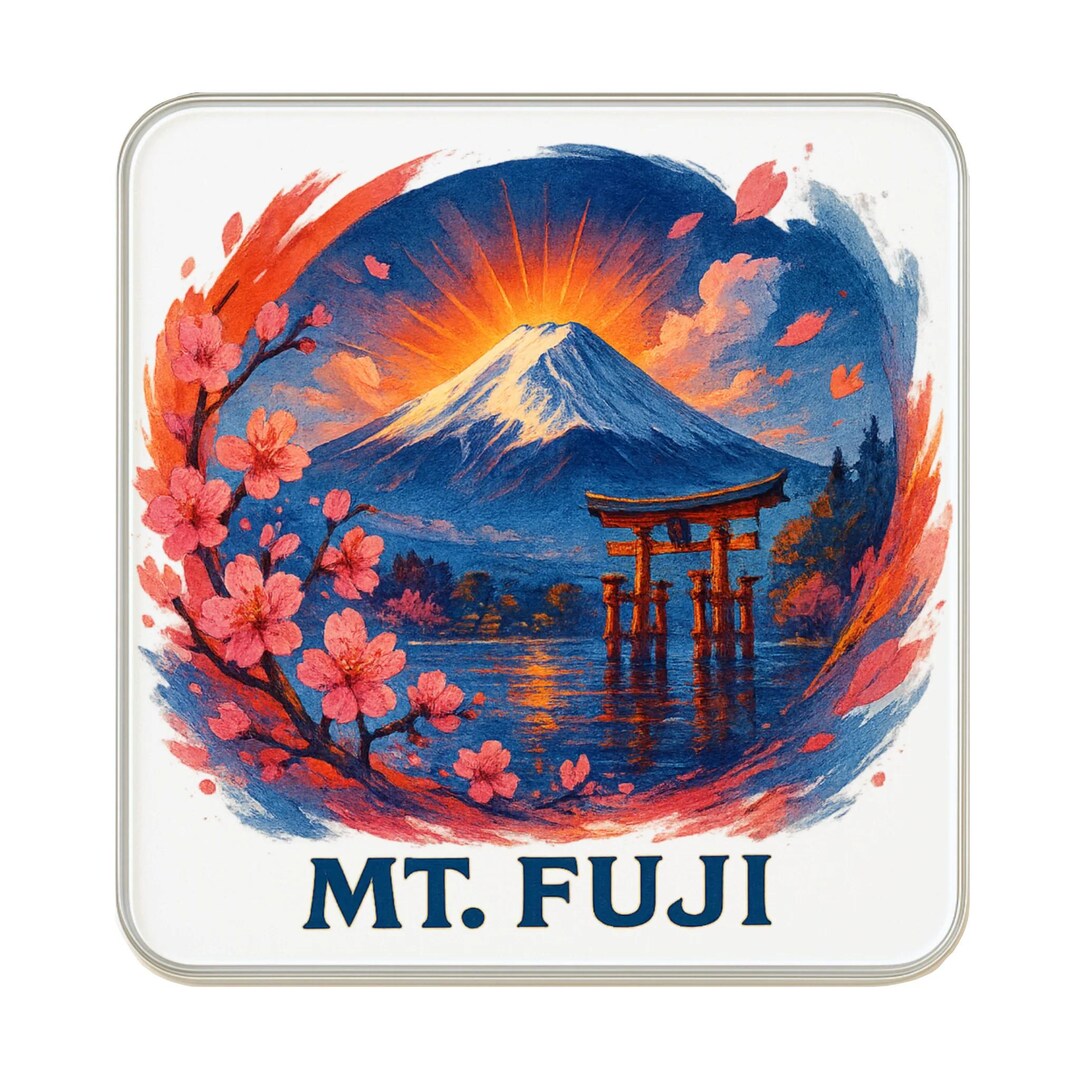 Mt. Fuji, Japan Fridge Magnet: Cute Large Handmade Travel Souvenir Gift ...