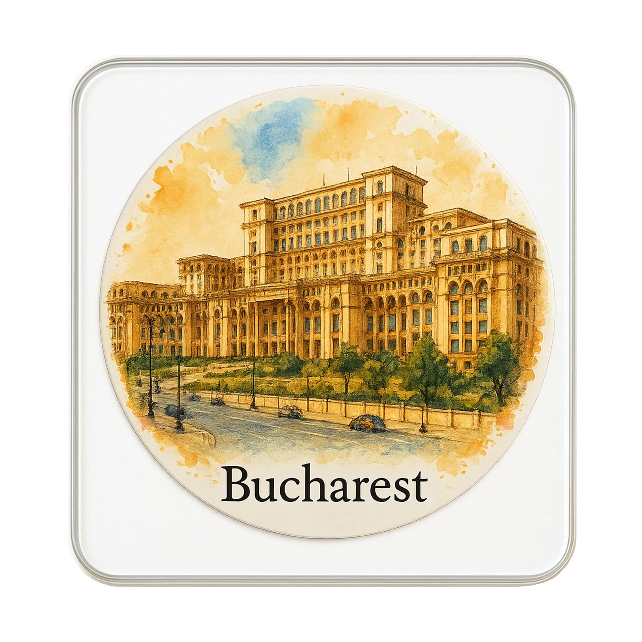 Bucharest, Romania Fridge Magnet: Cute Large Handmade Travel Souvenir ...