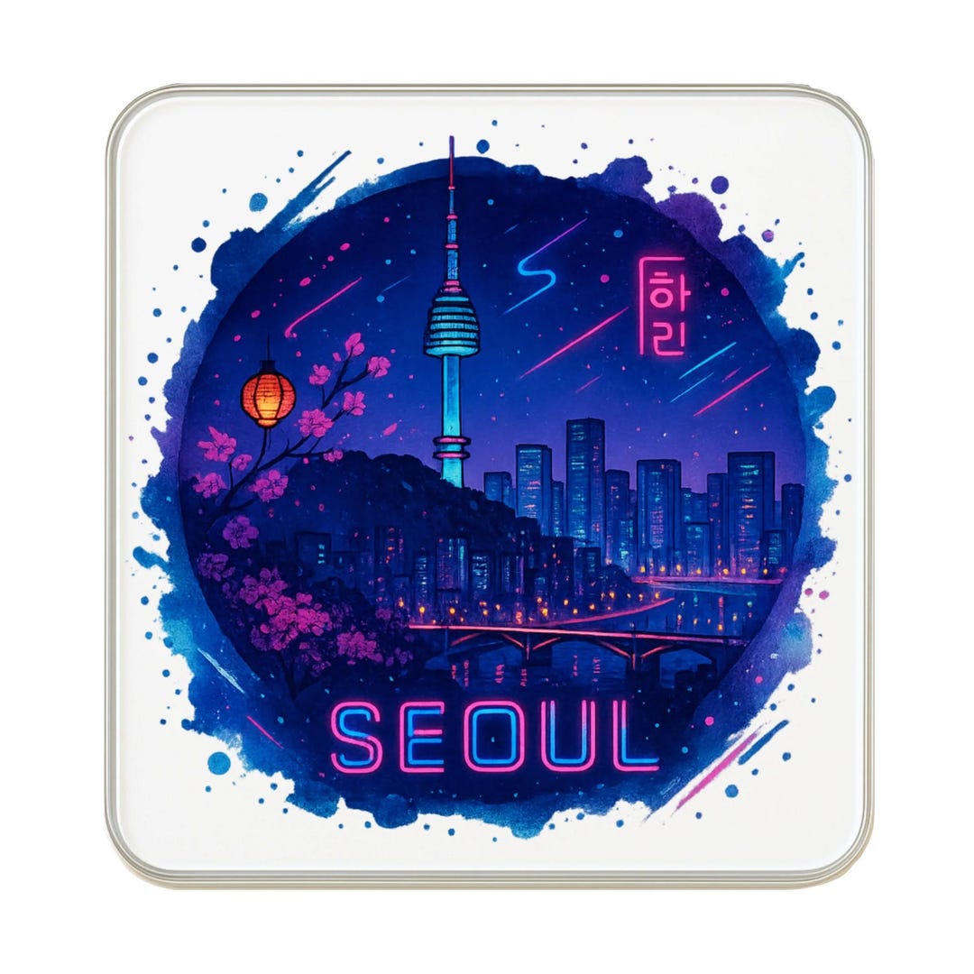 Seoul, South Korea Fridge Magnet: Cute Large Handmade Travel Souvenir ...