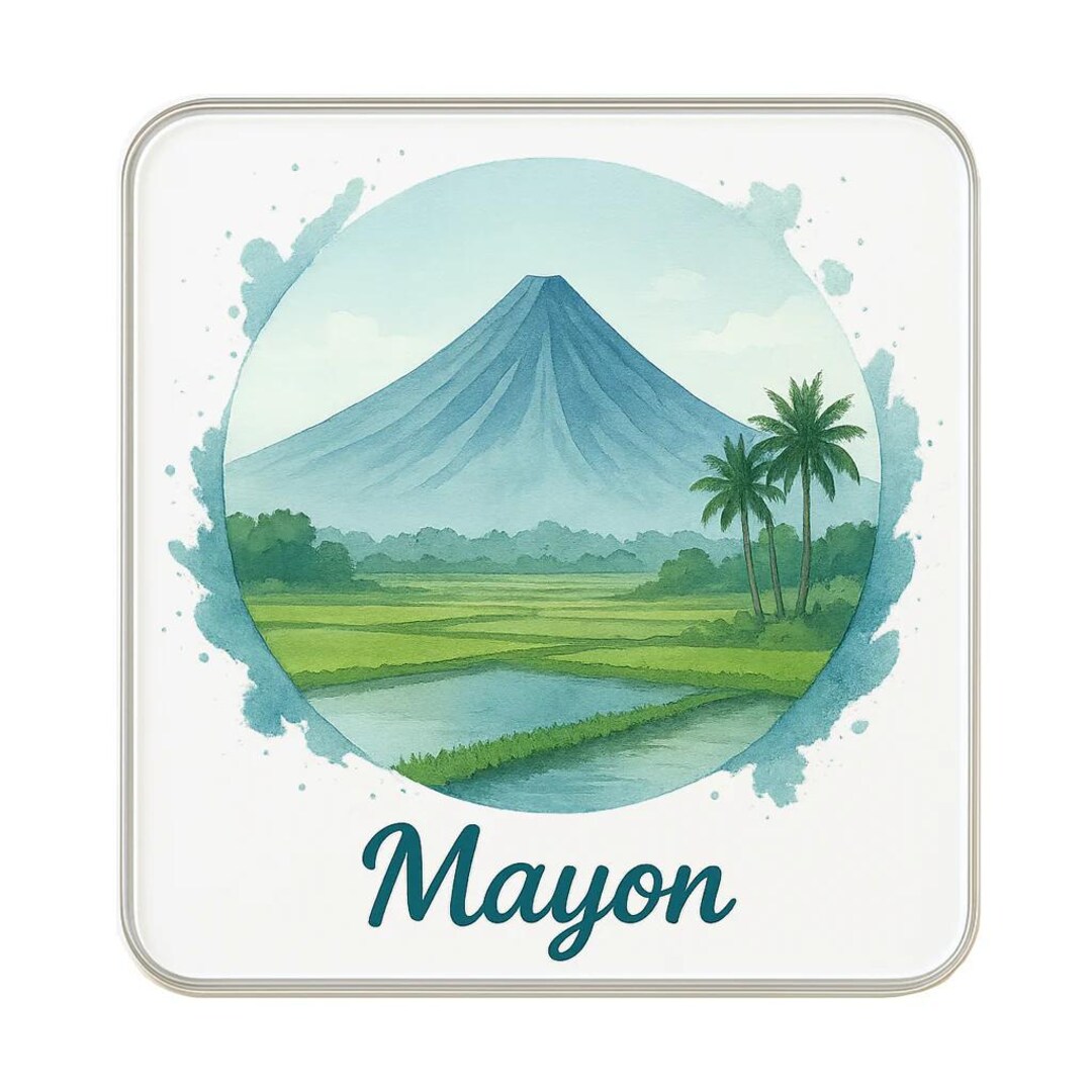 Mayon, Philippines Fridge Magnet: Cute Large Handmade Travel Souvenir ...