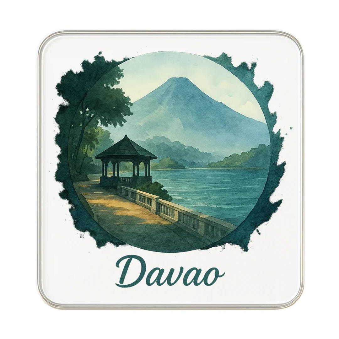 Davao, Philippines Fridge Magnet: Cute Large Handmade Travel Souvenir ...