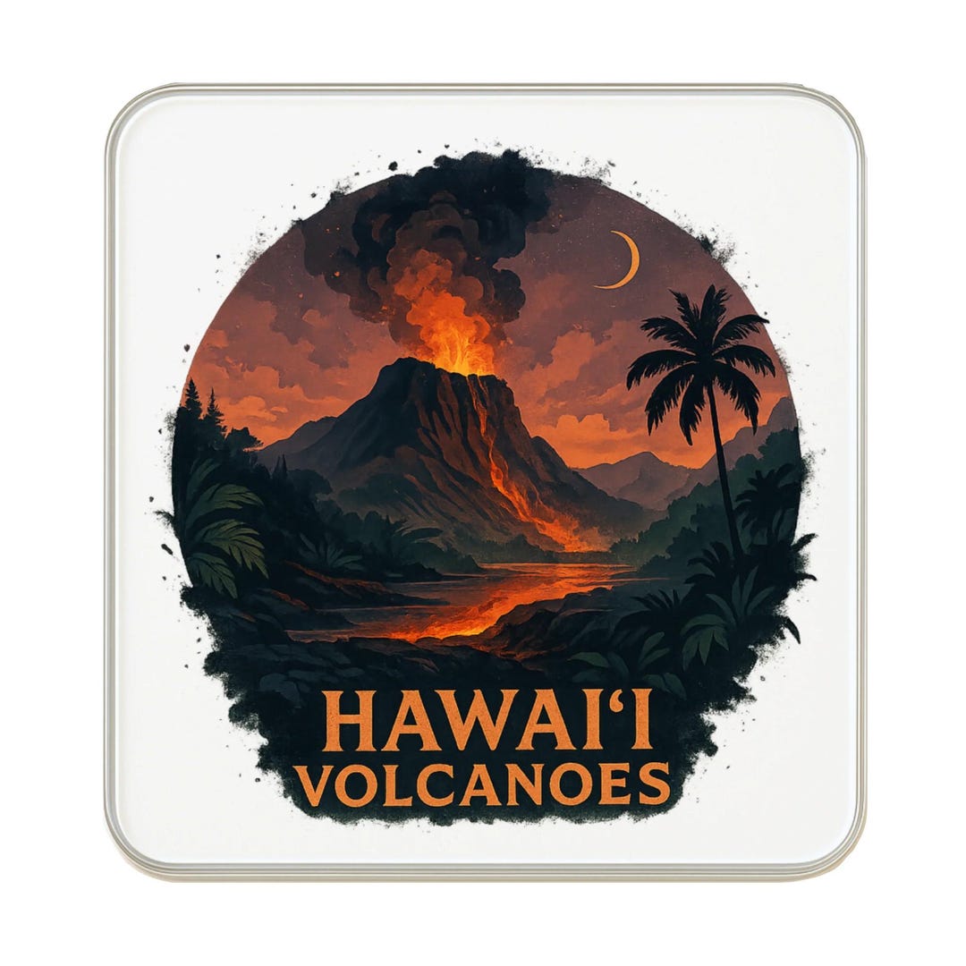 Hawaii Volcanoes, USA Fridge Magnet: Cute Large Handmade Travel ...