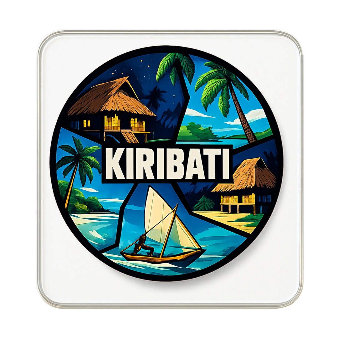 Kiribati Collage Fridge Magnet: Cute Large Handmade Travel Souvenir ...