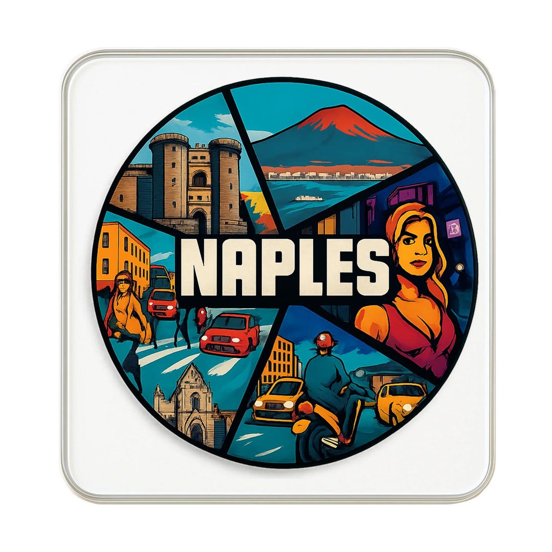 Naples, Italy Collage Fridge Magnet: Cute Large Handmade Travel ...