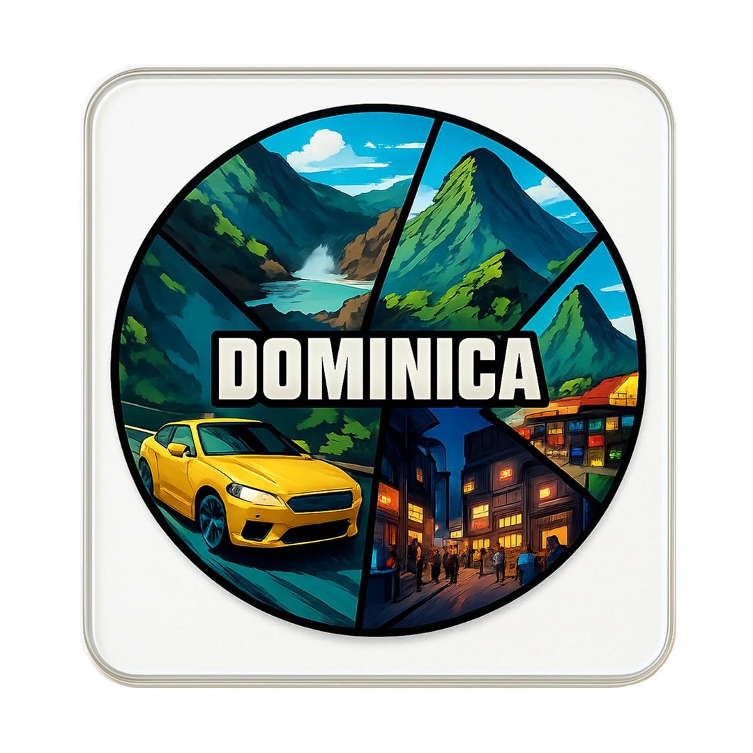 Dominica Collage Fridge Magnet: Cute Large Handmade Travel Souvenir ...