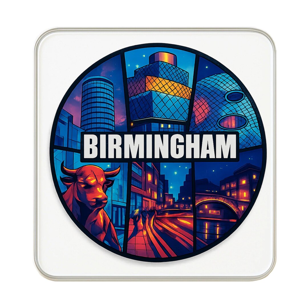 Birmingham, England UK Collage Fridge Magnet: Cute Large Handmade ...