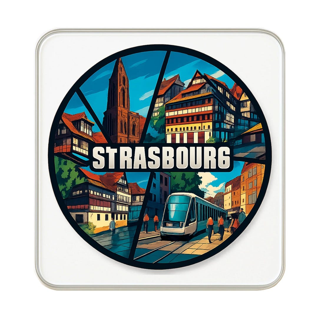 Strasbourg, France Collage Fridge Magnet: Cute Large Handmade Travel ...