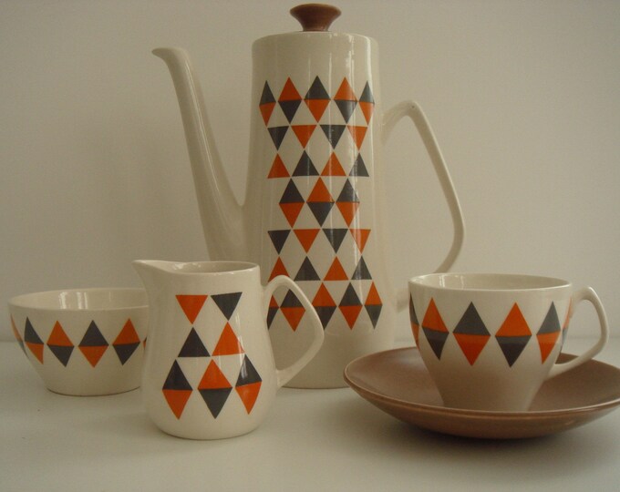 CHECKMATE COFFEE SET FROM EMPIRE PORCELAIN CO DESIGNED BY - Etsy