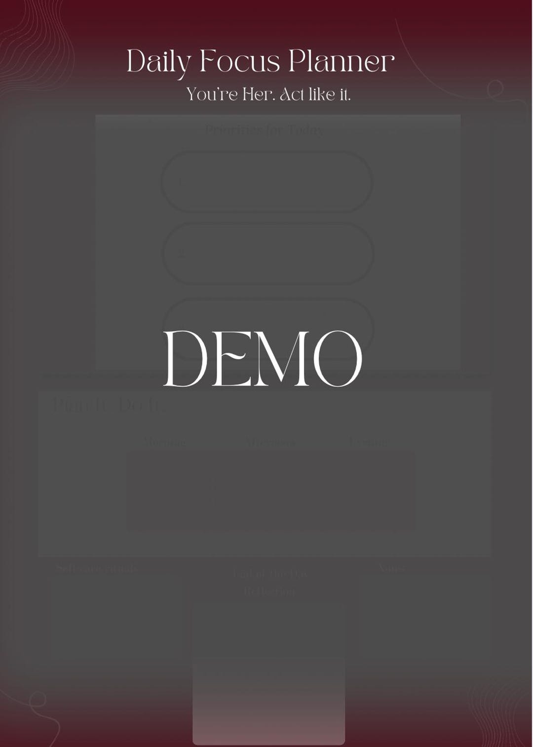 Daily Focus Planner | Printable Productivity Sheet | Goal Setting ...