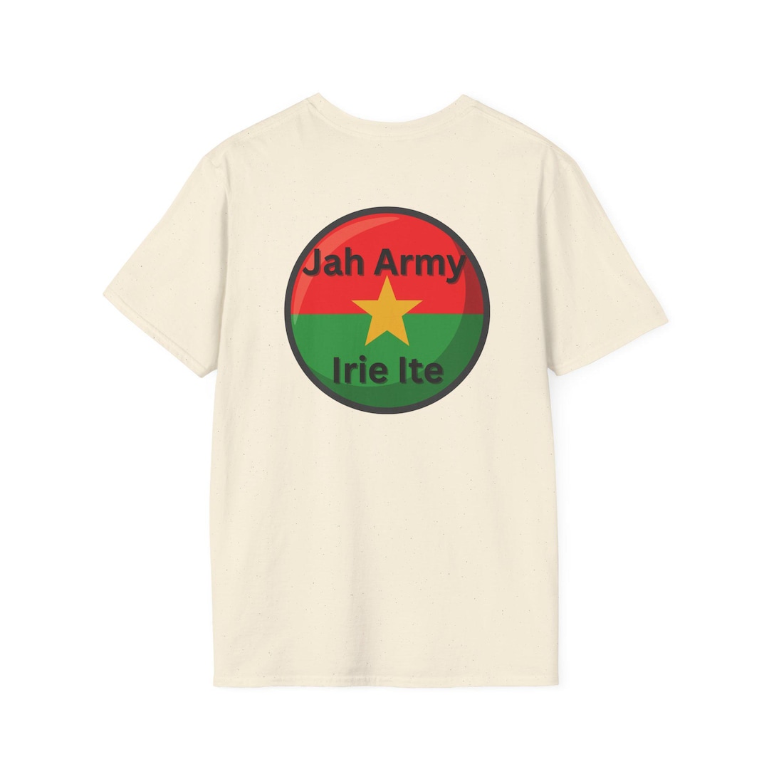 Jah Army Irie Ite T-shirt | Rasta Flag Circle Graphic - Etsy