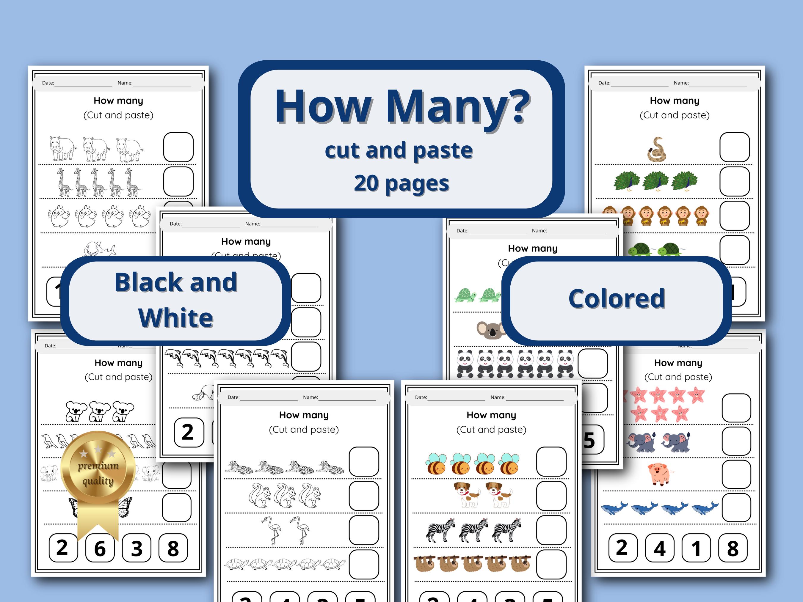 100 Preschool & Kindergarten Math Worksheets Bundle | Number Tracing ...