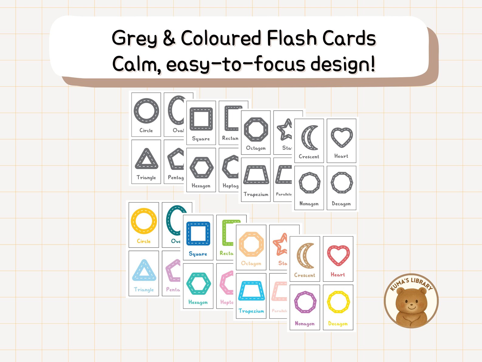 Printable 16 Shapes Tracing Set | Road Mats + Flash Cards + Posters ...