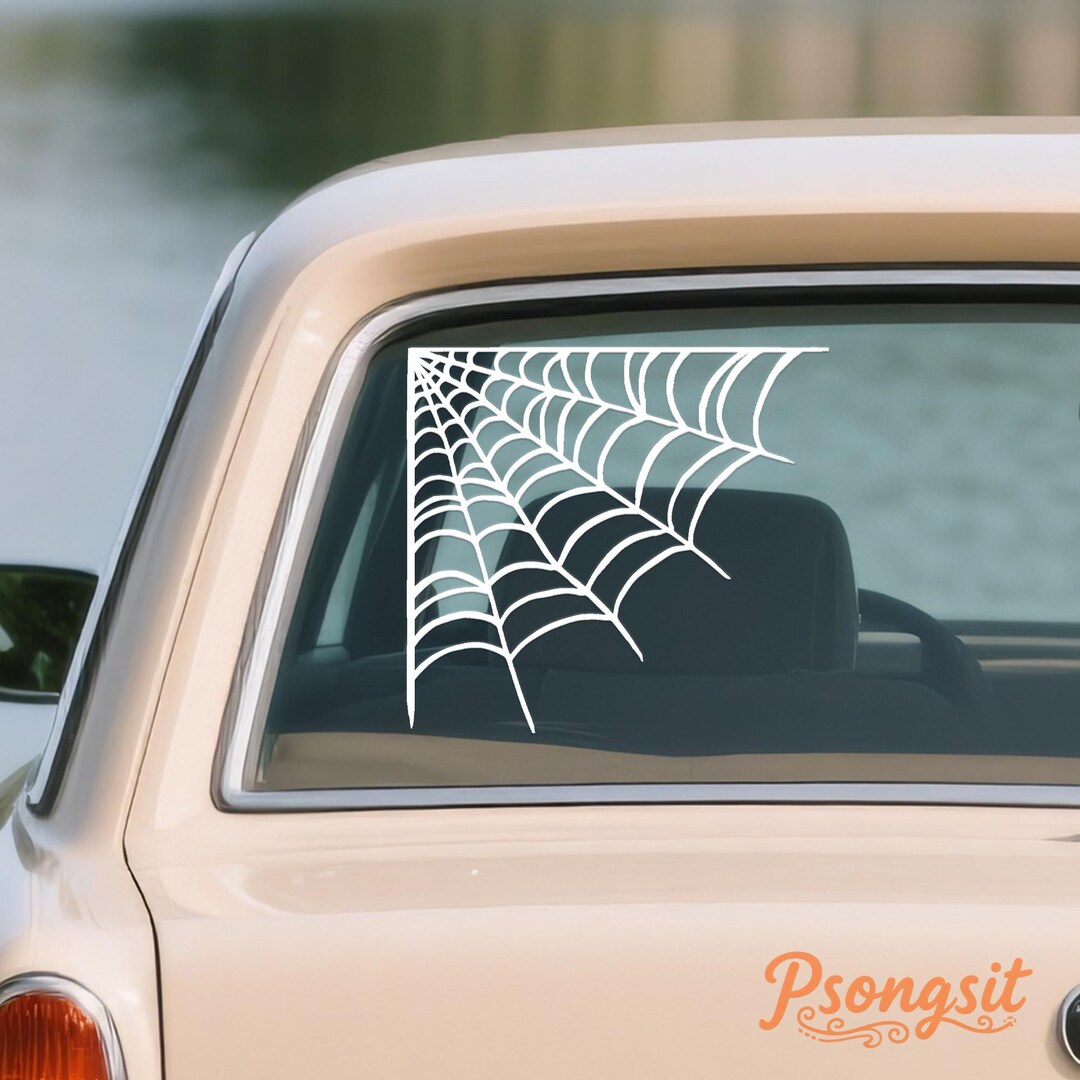 Spider Web Car Vinyl Decal,gothic Style Auto Sticker,spooky Window ...