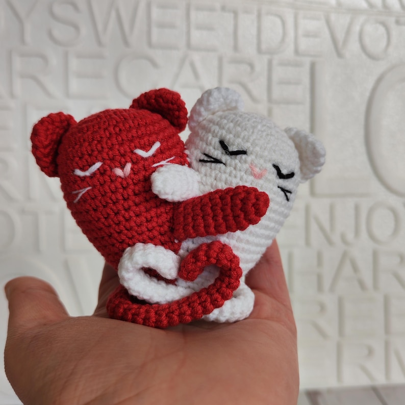 Cat Couple Amigurumi Crochet Pattern – Two Cats One Heart (PDF Pattern ...