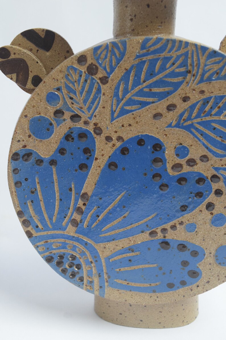 Handcrafted Ceramic Bottle, Hand Decorated, One off Design. - Etsy