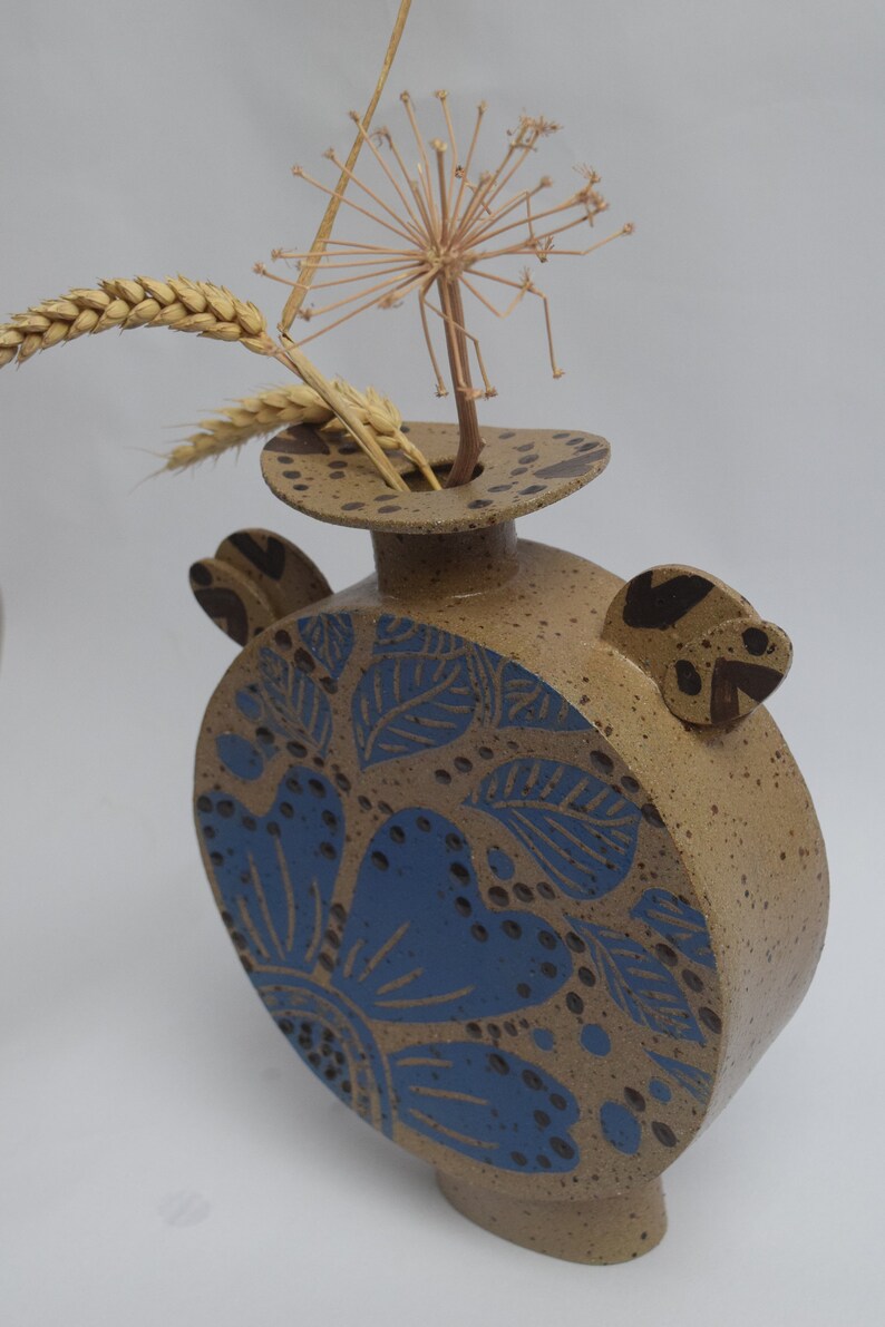 Handcrafted Ceramic Bottle, Hand Decorated, One off Design. - Etsy