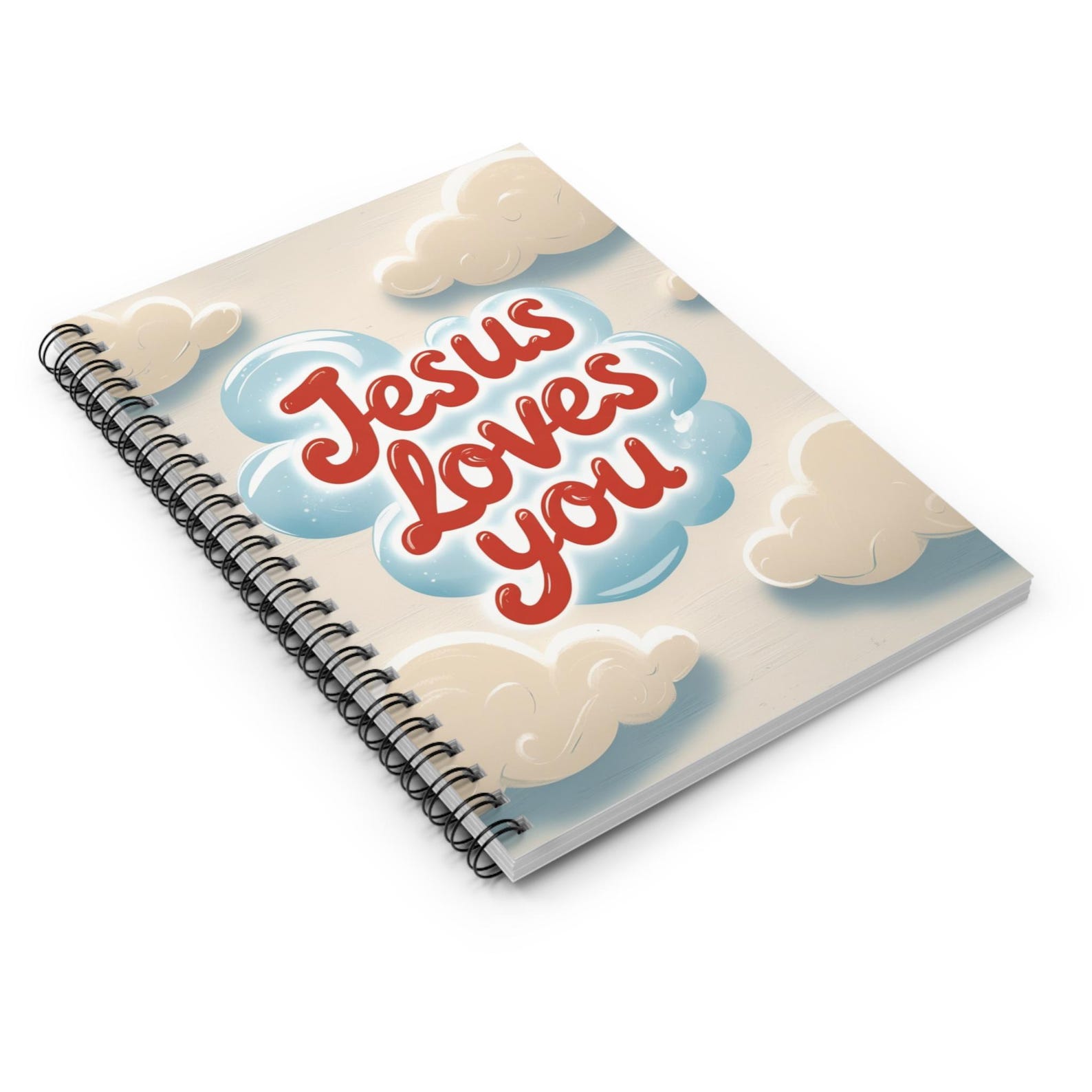 Spiral Notebook Christian Gift, Jesus Loves You, Perfect for Teens ...