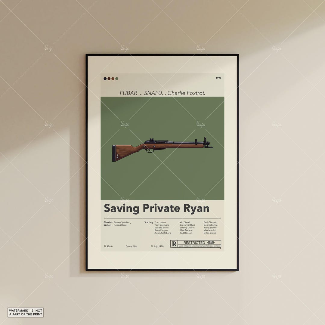 Saving Private Ryan Poster | Steven Spielberg | Minimalist Movie Poster ...