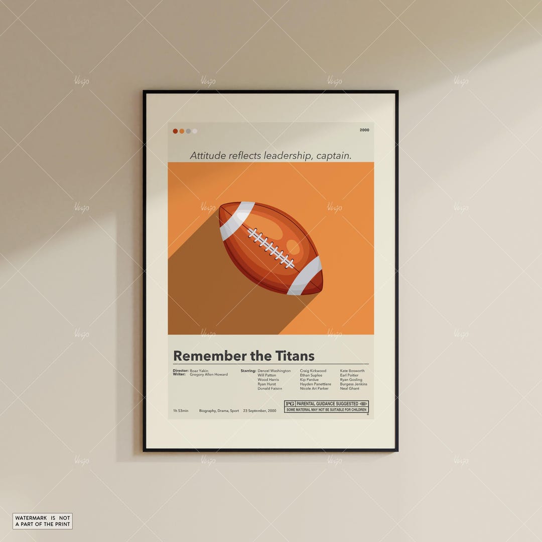 Remember the Titans Poster | Boaz Yakin | Minimalist Movie Poster ...