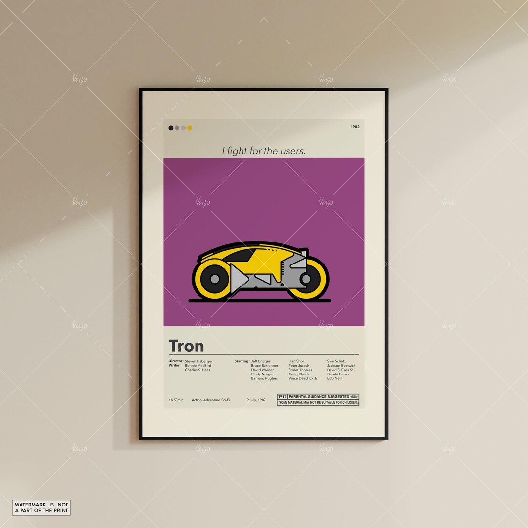 Tron Poster | Steven Lisberger | Minimalist Movie Poster | Custom Movie ...