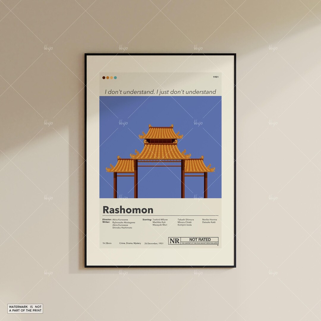 Rashomon Poster | Akira Kurosava | Minimalist Movie Poster | Custom ...