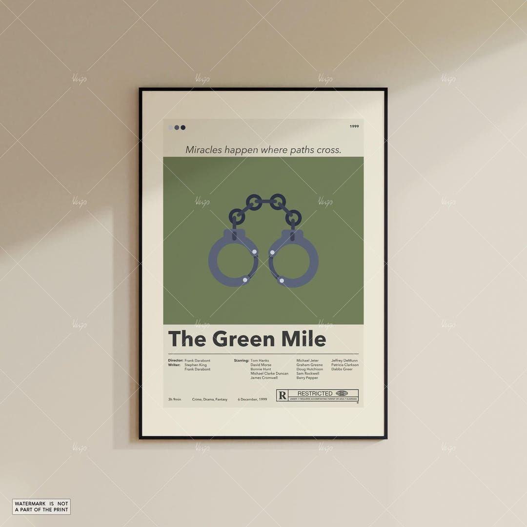 The Green Mile Poster | Frank Darabont | Minimalist Movie Poster ...