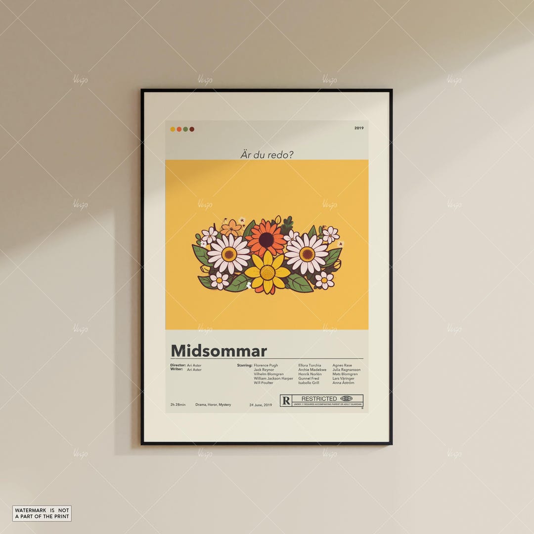 Midsommar Poster | Ari Aster | Minimalist Movie Poster | Custom Movie ...