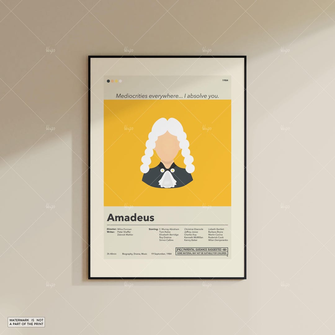 Amadeus Poster | Miloš Forman | Minimalist Movie Poster | Custom Movie ...