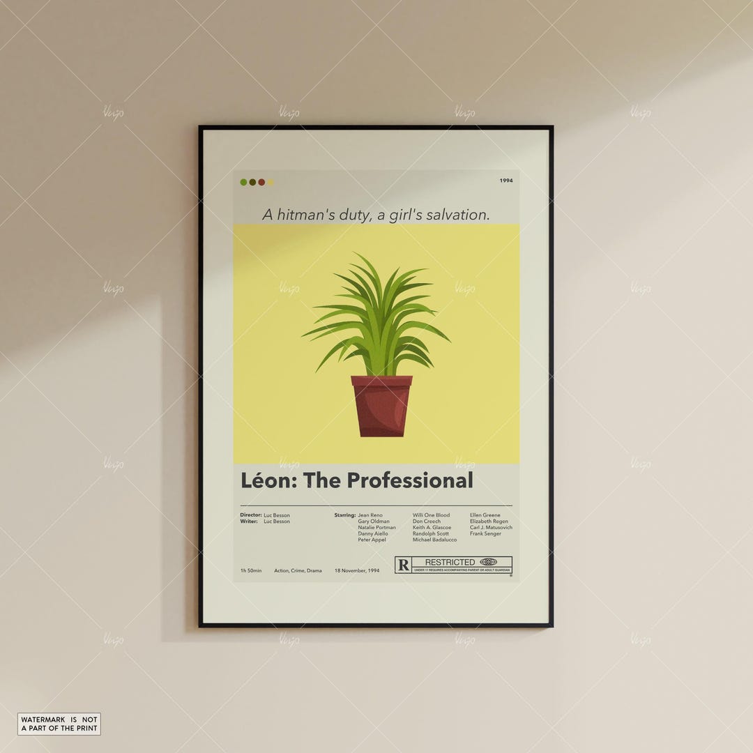 Leon: the Professional Poster | Luc Besson | Minimalist Movie Poster ...