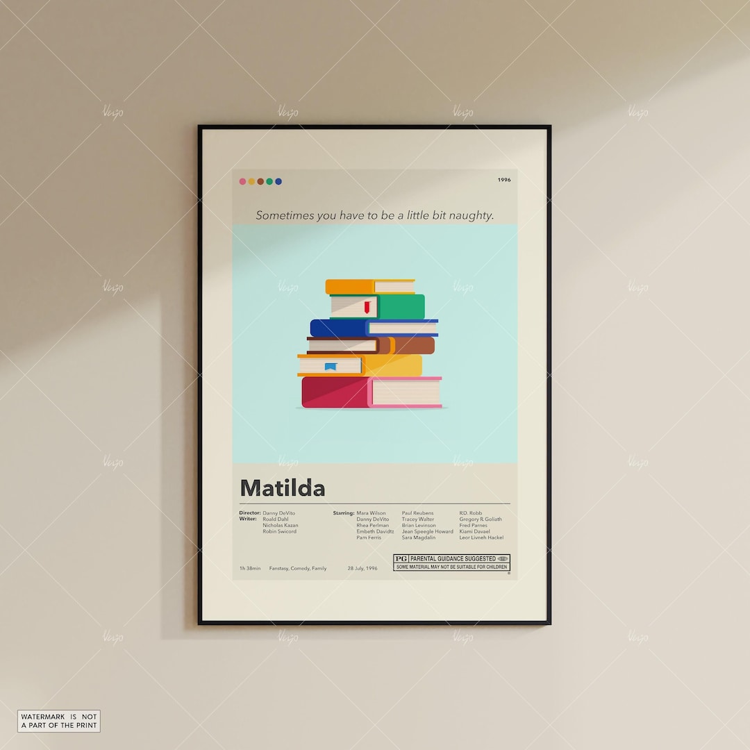 Matilda Poster | Danny Devito | Minimalist Movie Poster | Custom Movie ...
