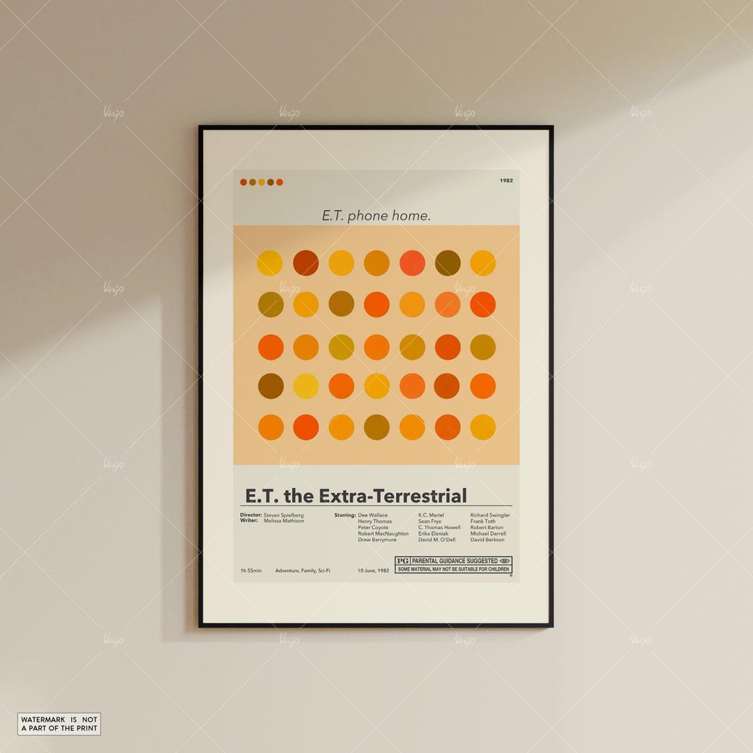 E.T. the Extra-terrestrial Poster | Steven Spielberg | Minimalist Movie ...