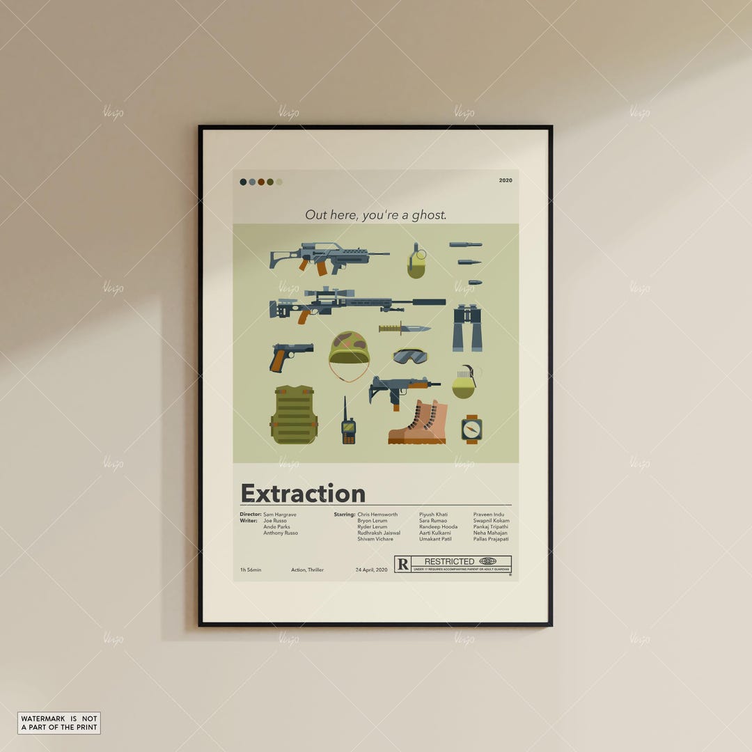 Extraction Poster | Sam Hargrave | Minimalist Movie Poster | Custom ...