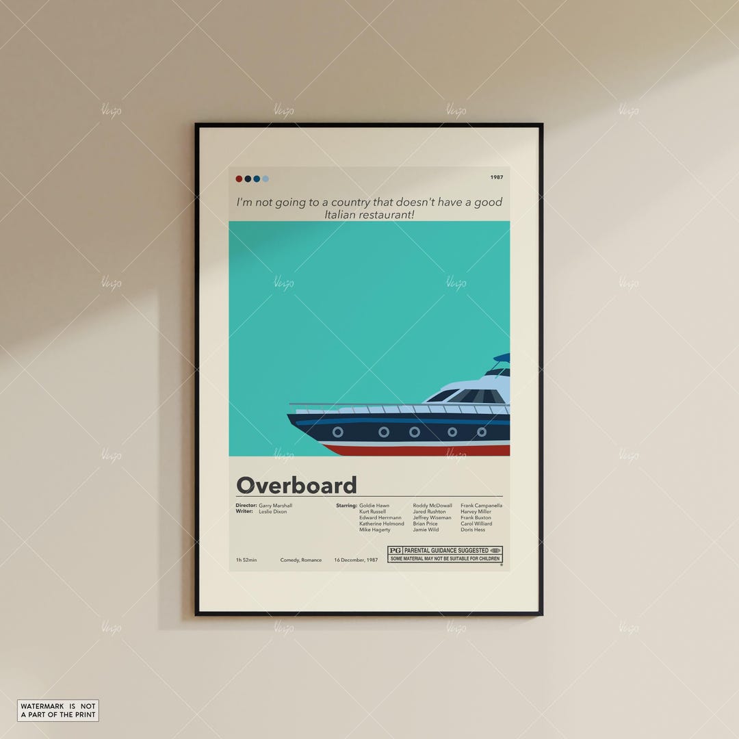 Overboard Poster | Garry Marshall | Minimalist Movie Poster | Custom ...