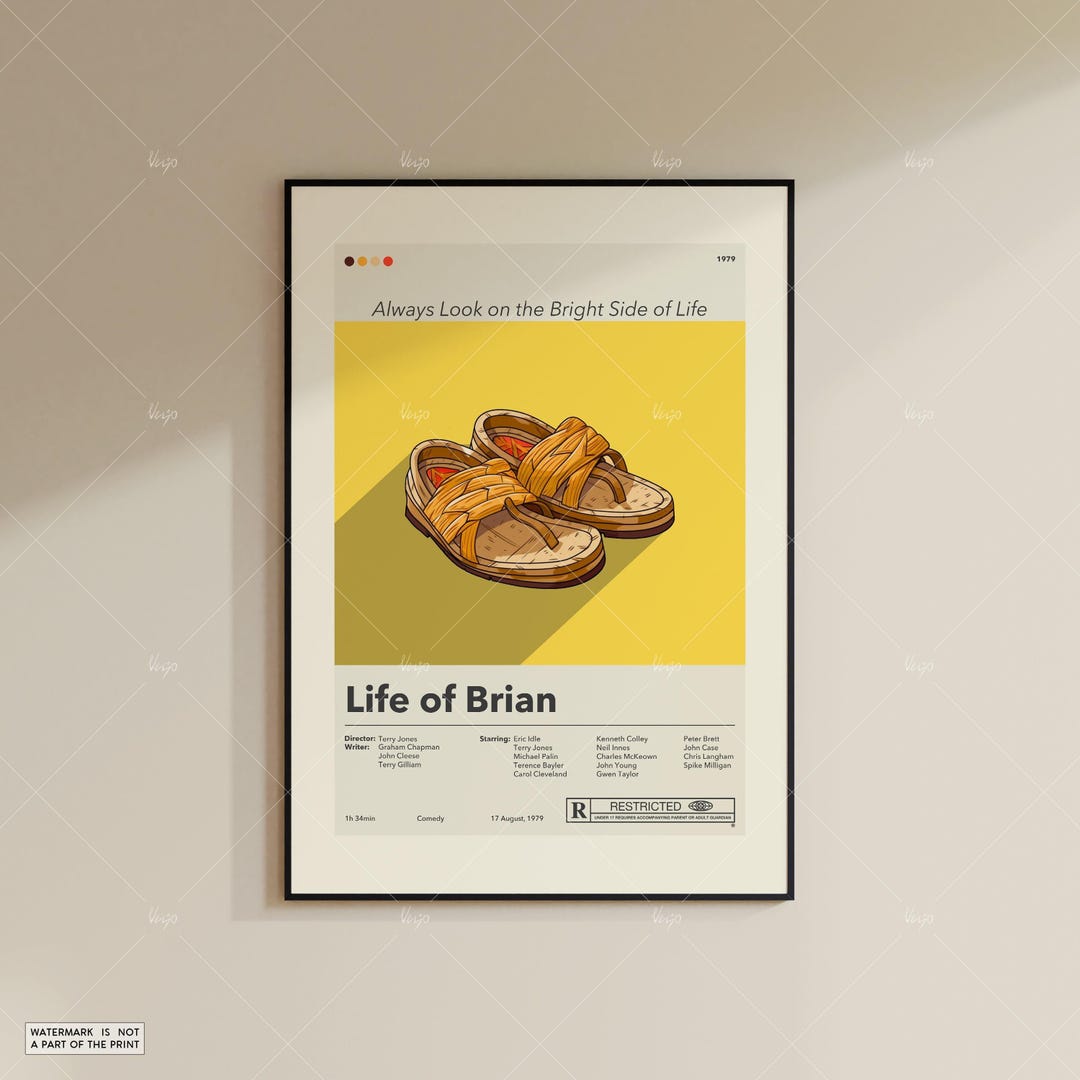 Life of Brian Poster | Terry Jones | Minimalist Movie Poster | Custom ...
