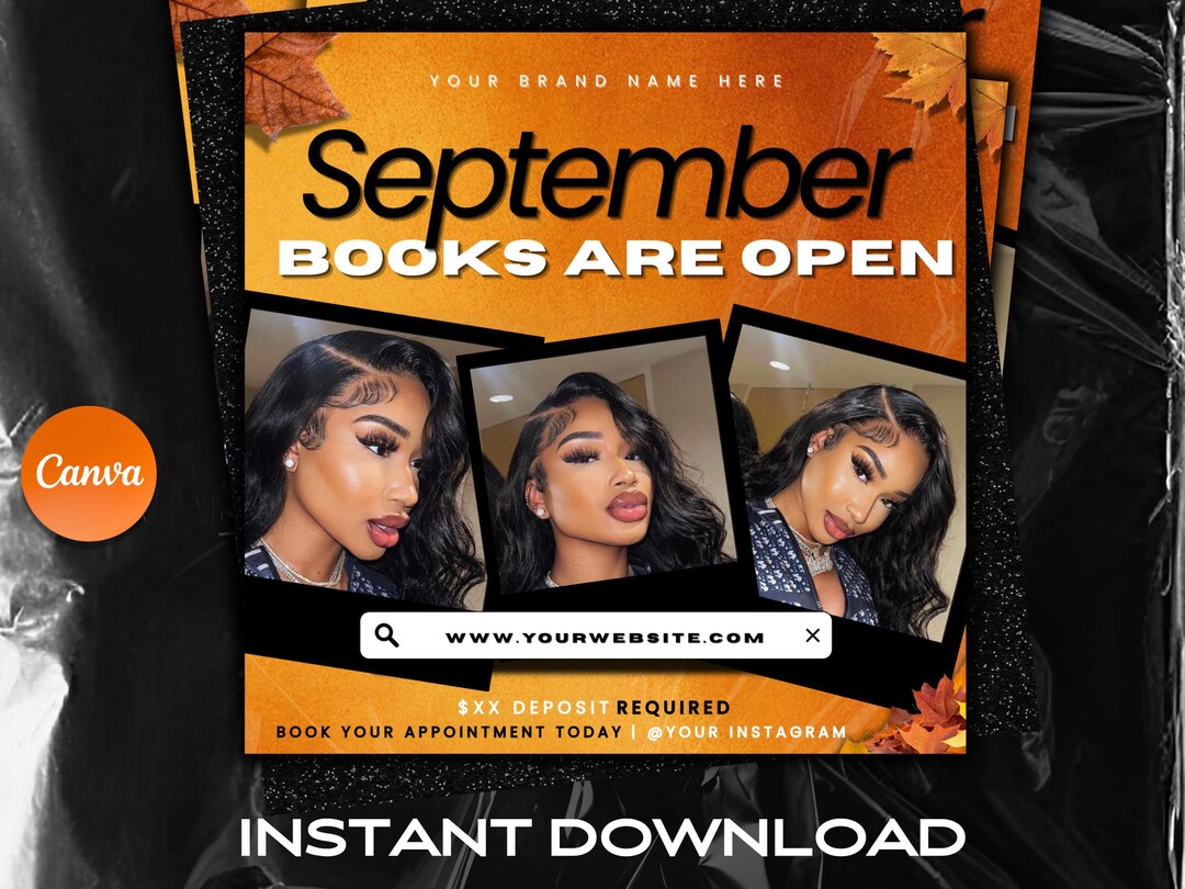 September Booking Flyer, September Flyer - Etsy