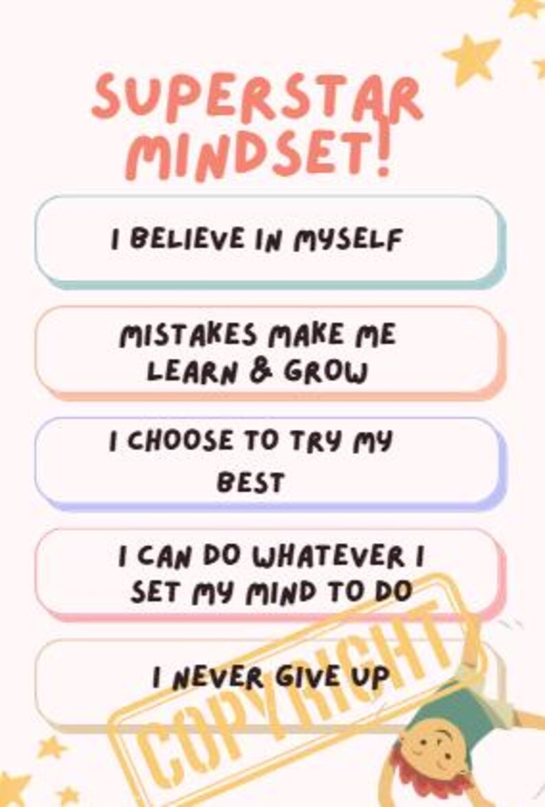 Growth Mindset Printable Classroom Decor Calm Down Corner Poster School ...